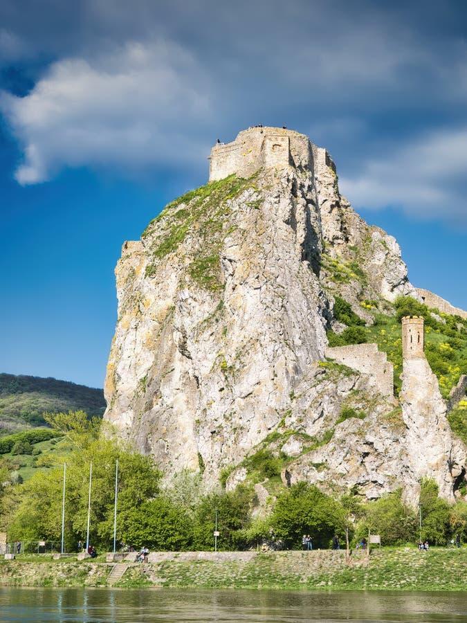 Devin Castle Ruins from Danube River View, Bratislava, Slovakia Stock ...