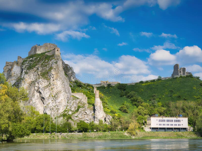Devin Castle Ruins from Danube River View, Bratislava, Slovakia Stock ...