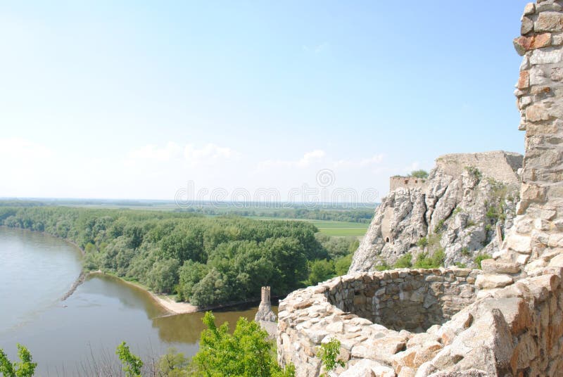 Ruin of Devin stock photo. Image of landscape, exterior - 2112272