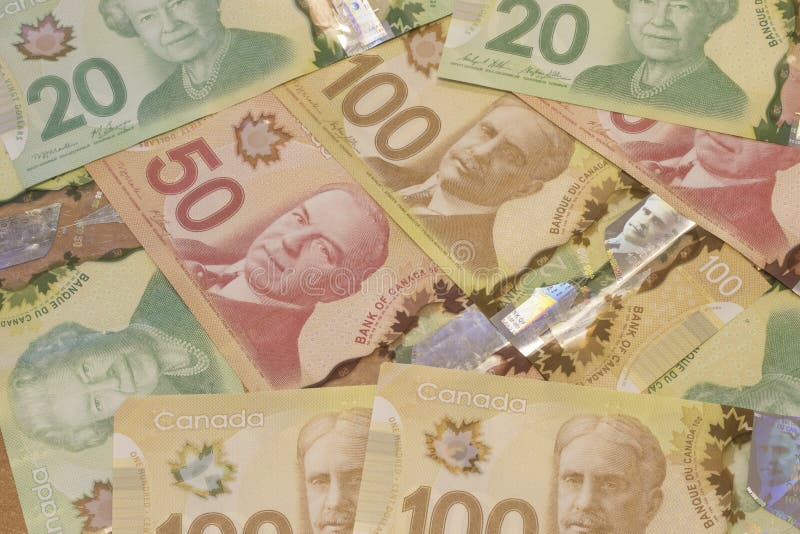 Devise/factures Du Dollar Canadien Photo éditorial - Image du mille ...