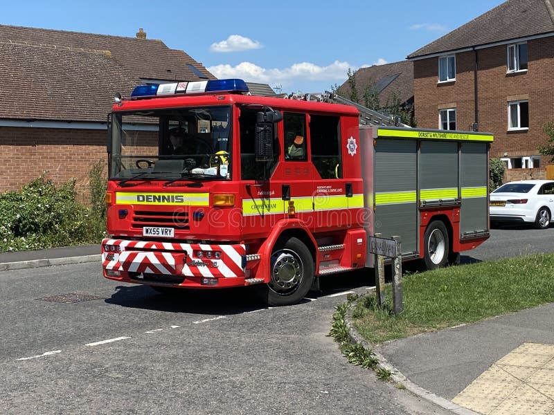 Devizes, Wiltshire, UK. June 2020. Dennis Fire Engine from Wiltshire ...