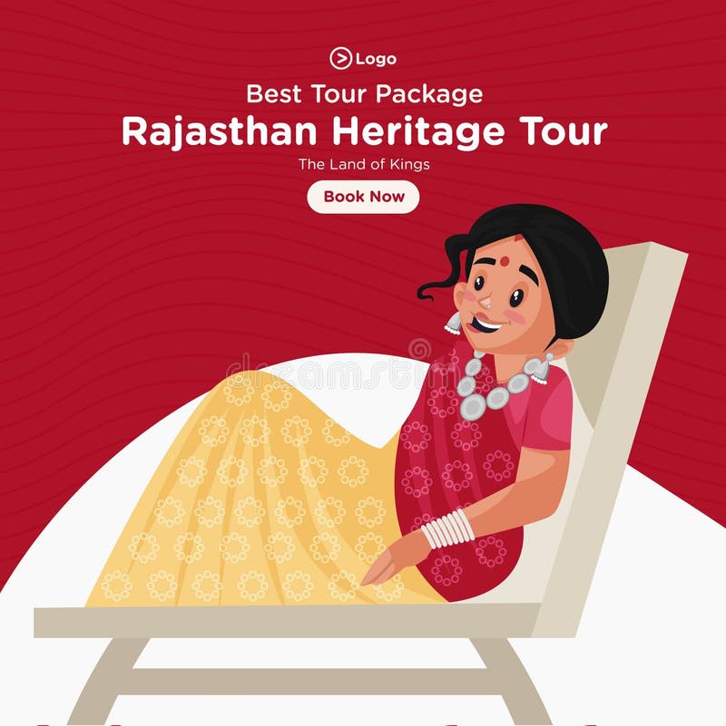 Rajasthan Tour Package Banner Design Stock Vector - Illustration of ...