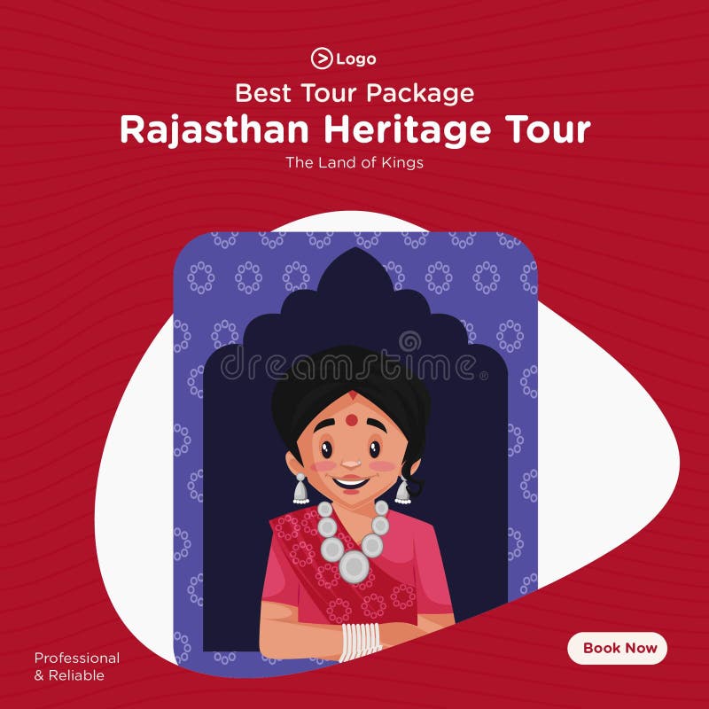 Rajasthan Tour Package Banner Design Stock Vector - Illustration of ...