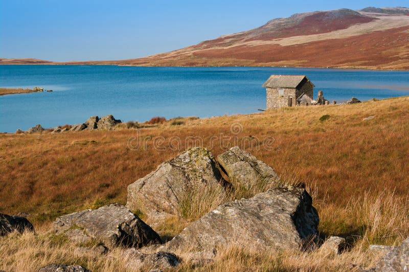 Devoke Water and boathouse stock photo. Image of district - 16460514