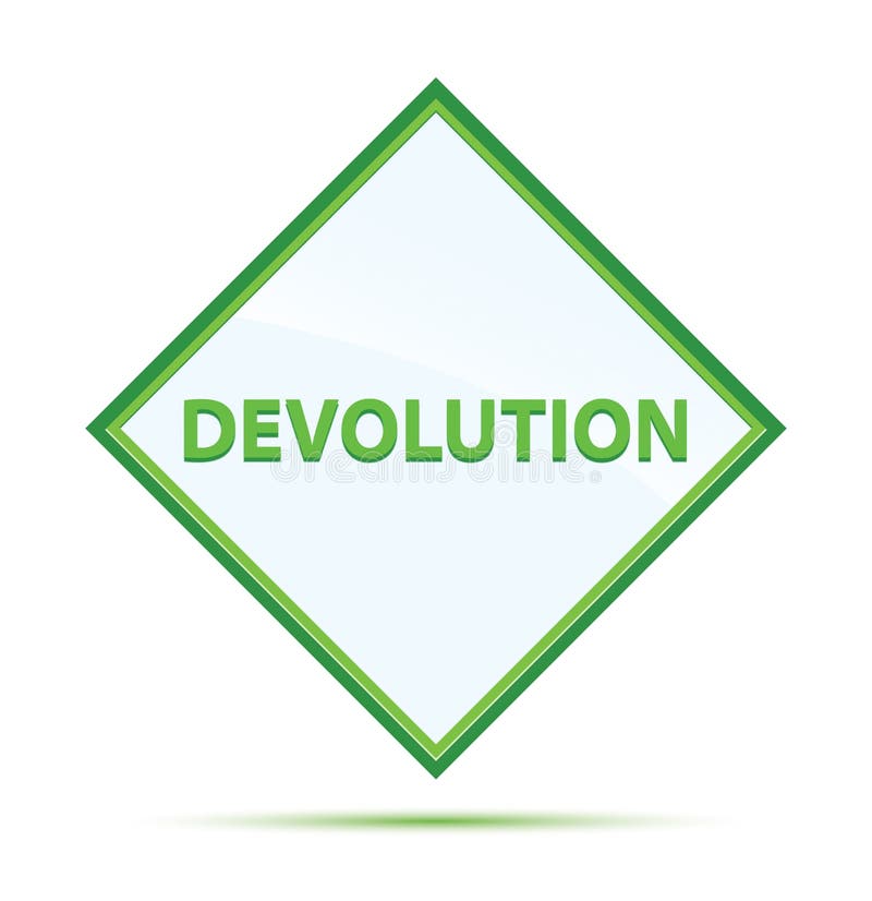 Devolution Modern Abstract Green Diamond Button Stock Illustration ...