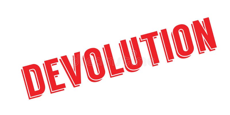 Devolution rubber stamp stock vector. Illustration of decline - 102627695