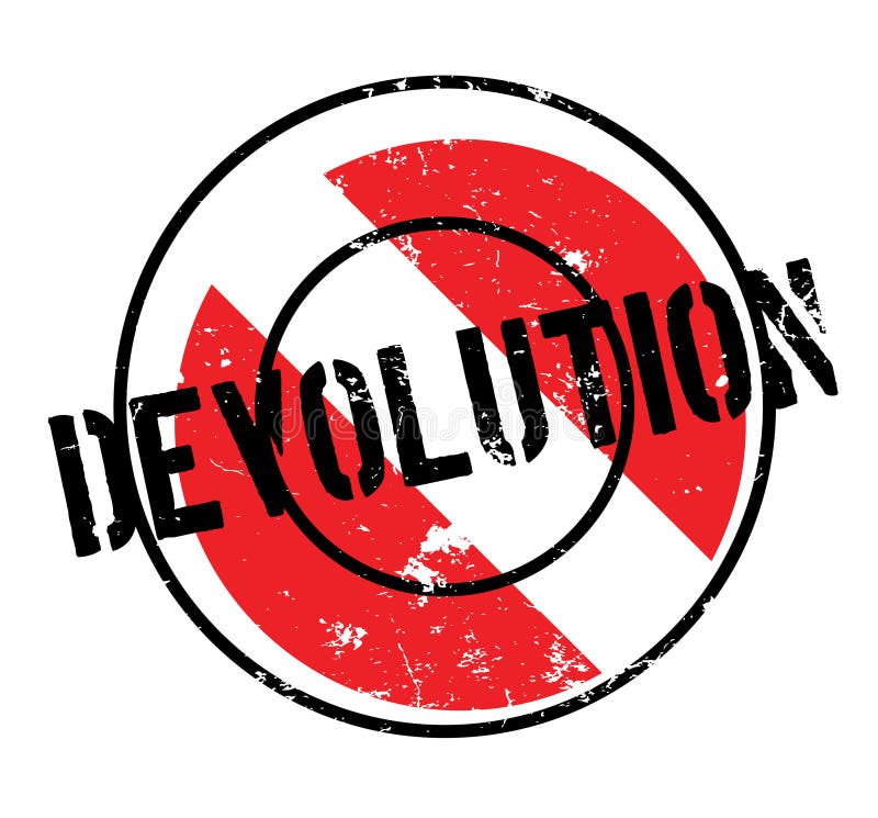 Devolution rubber stamp stock vector. Illustration of downgrade - 102627782