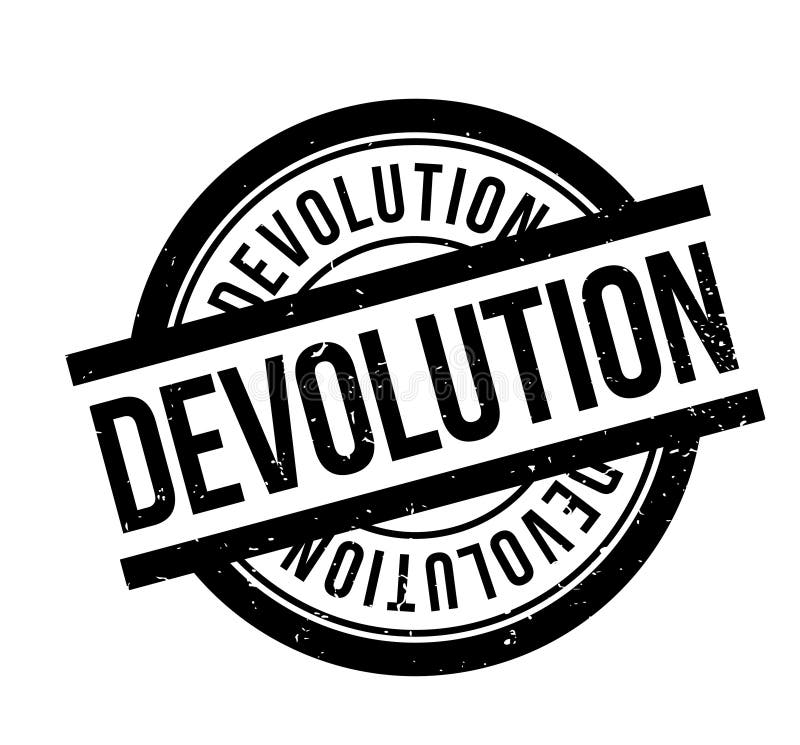 Devolution rubber stamp stock illustration. Illustration of corruption ...