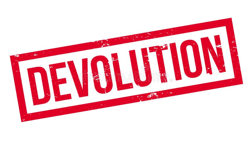 Devolution rubber stamp stock illustration. Illustration of corruption ...