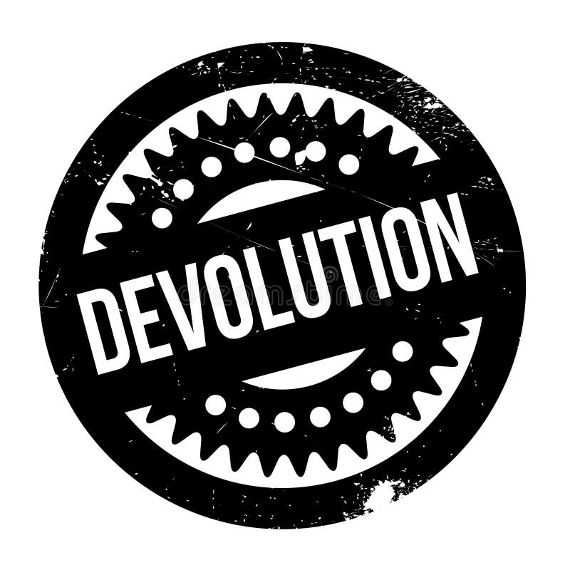 Devolution rubber stamp stock illustration. Illustration of corruption ...