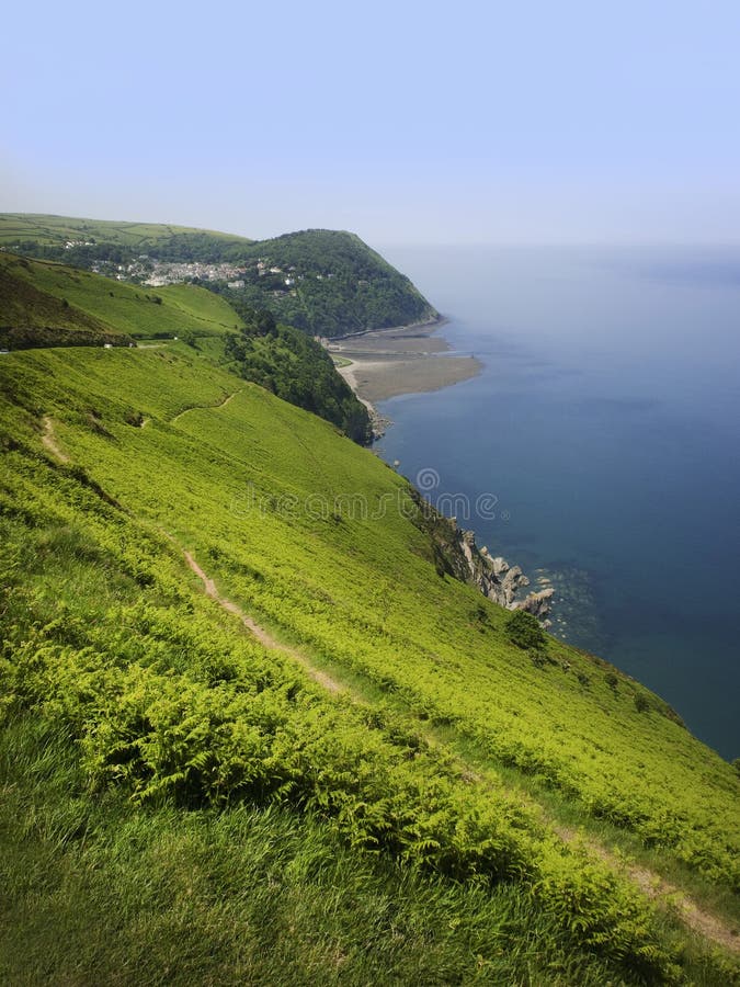 Devon stock image. Image of hill, lynton, seascape, conservation - 12416601