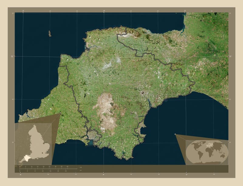 Devon, England - Great Britain. High-res Satellite. Capital Stock ...
