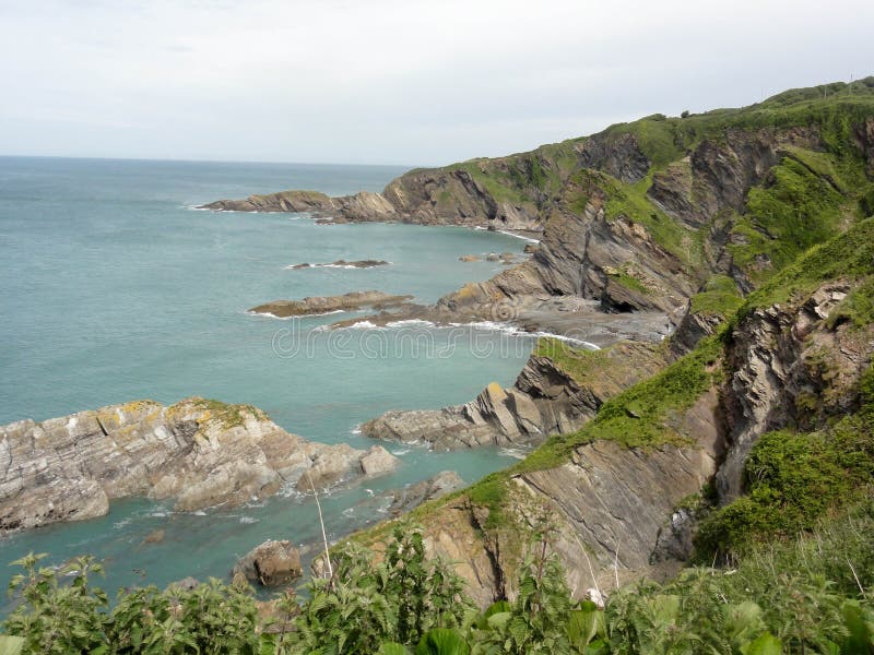 Devon Cliffs foto de archivo. Imagen de acantilados, costa - 97401030
