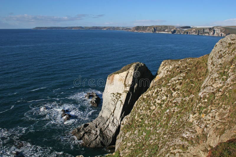 Devon coast stock image. Image of ocean, vacation, cliffs - 18751183