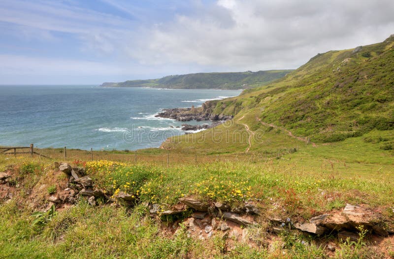 Devon coastline in spring stock photo. Image of kingdom - 35322976