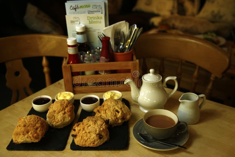 Devon cream tea Delicious stock photo. Image of cutlery - 88028092