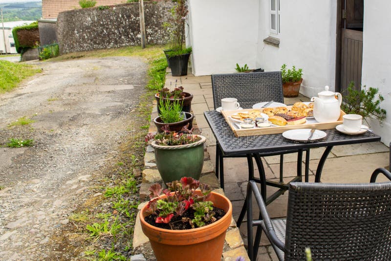 DEVON, ENGLAND- 25 June 2021: Afternoon Tea Selection in Devon Stock ...