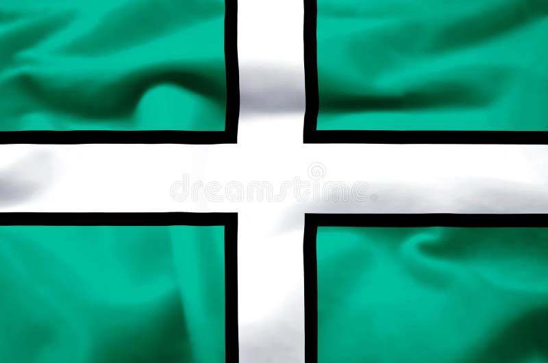 Devon Realistic Flag Illustration. Stock Illustration - Illustration of ...
