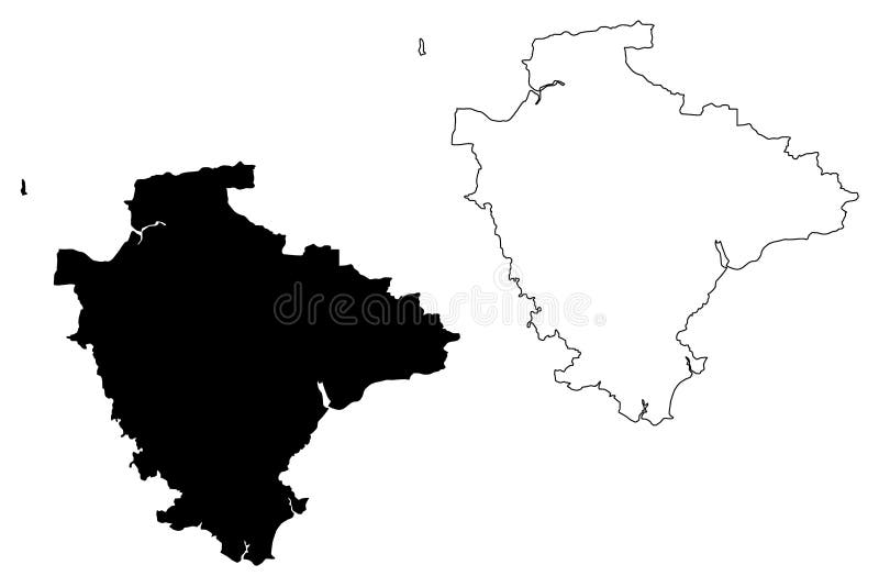 Devon map vector stock vector. Illustration of area - 137934302