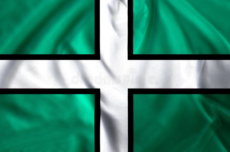 Devon County flag, UK stock illustration. Illustration of sign - 176546492