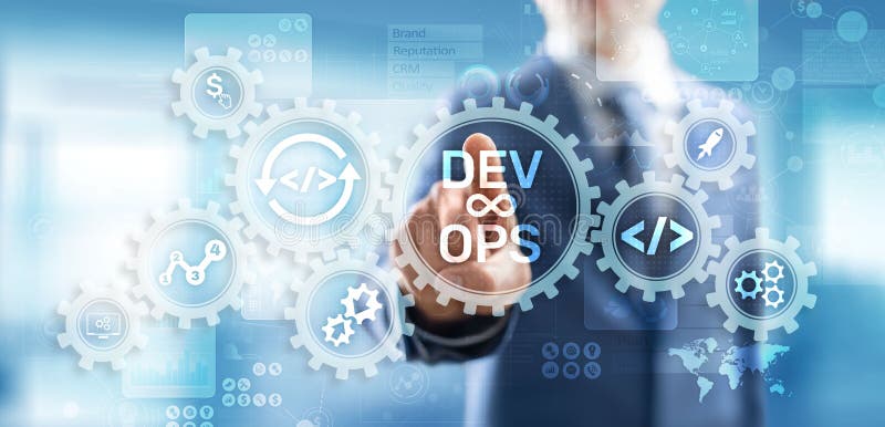 DevOps Agile Development Concept on Virtual Screen. Stock Image - Image ... DevOps Agile Development Concept on Virtual Screen. Stock Image - Image ...