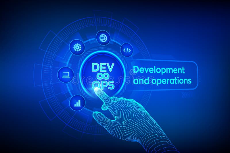 Agile Software Development Methodology Concept On Virtual Screen