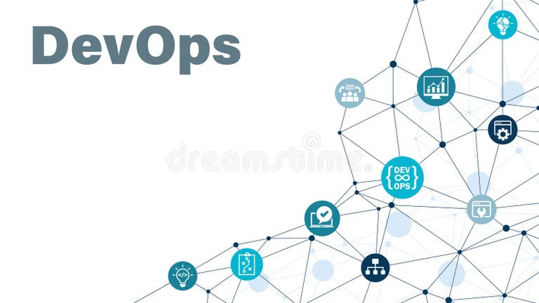 Devops. Agile Development and Optimization Concept on Virtual Screen Stock Vector - Illustration ...