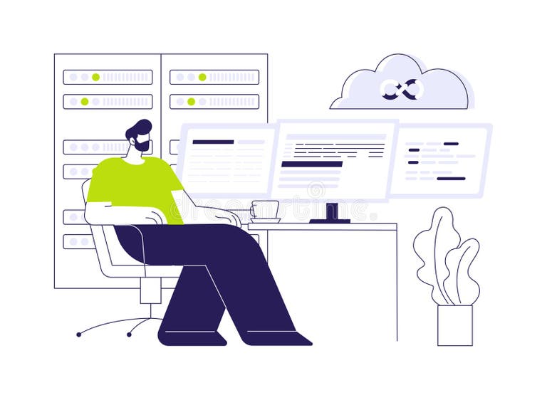 DevOps Cloud Engineer Abstract Concept Vector Illustration. Stock ...