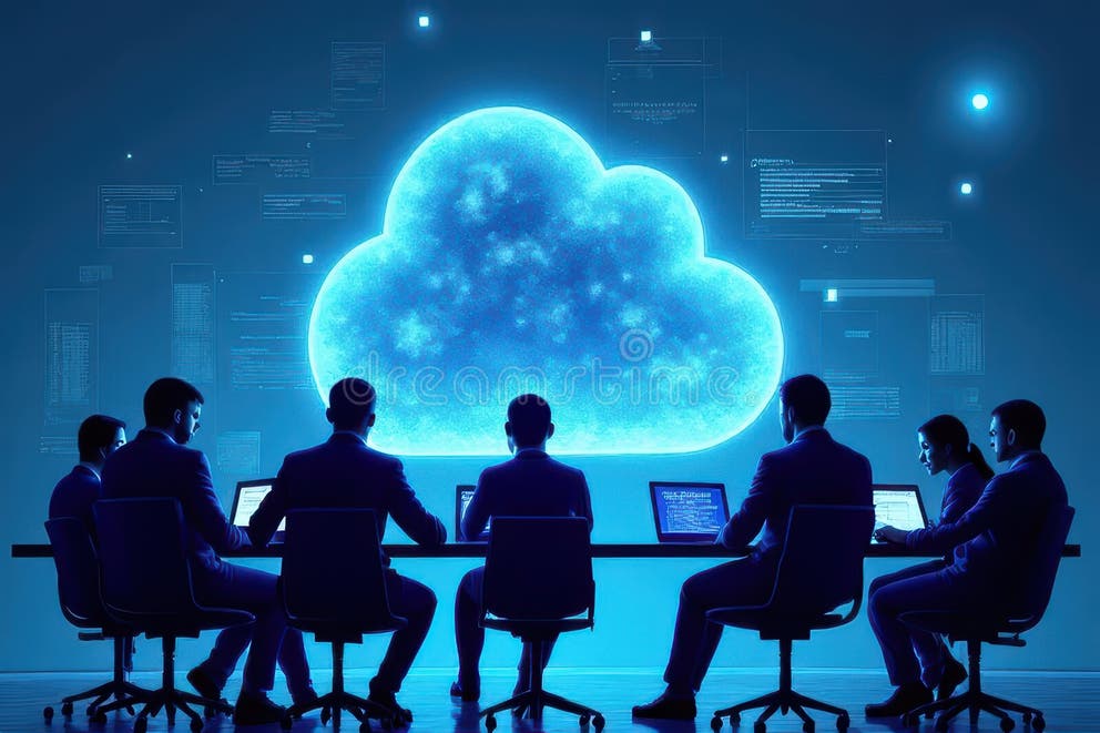 DevOps and Cloud Infrastructure Synergy Stock Illustration ...