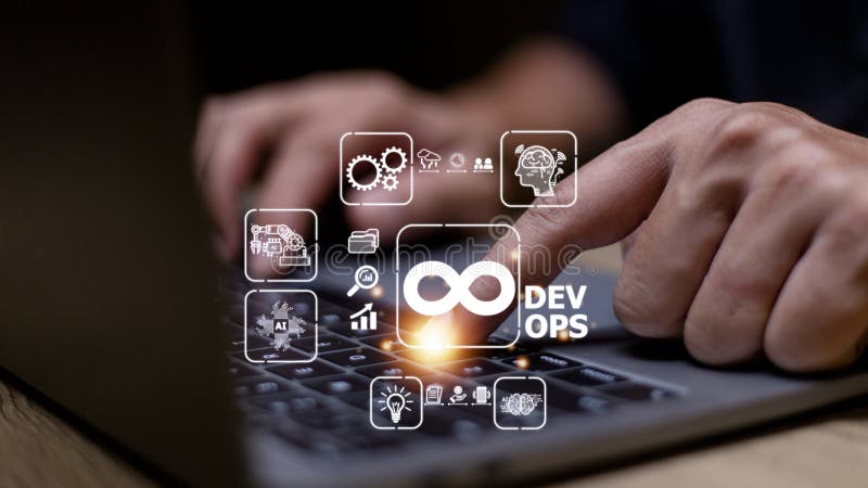 DevOps Concept, Software Development and it Operations, Agile Programming Stock Image - Image of ...
