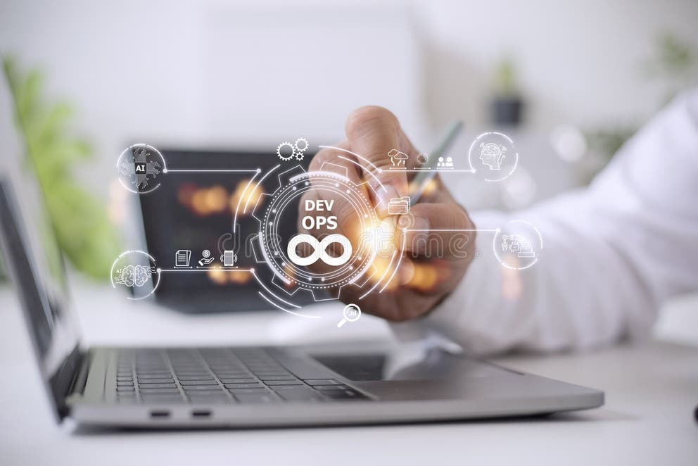 DevOps Concept, Software Development and it Operations, Agile Programming Stock Image - Image of ...