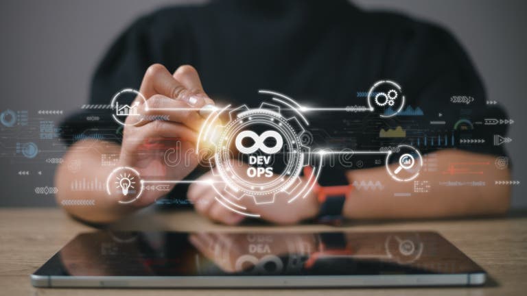 DevOps Concept, Software Development and it Operations, Agile Programming Stock Image - Image of ...