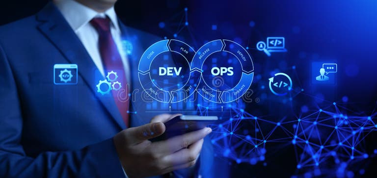 DevOps Dev Ops Software Development. Business Technology Automation Process Concept Stock Image ...