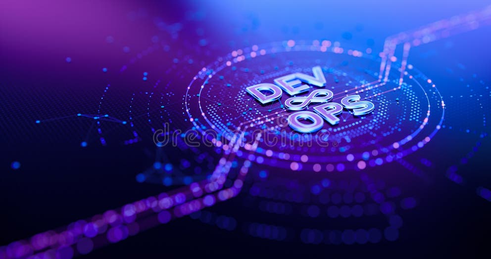 DevOps Dev Ops Software Development Digital Icon Stock Illustration - Illustration of management ...