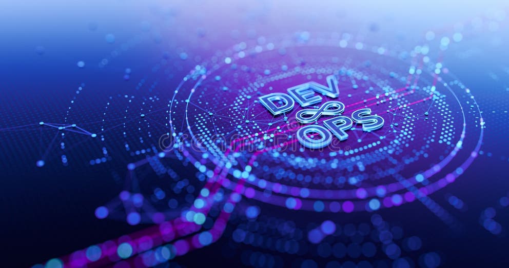 DevOps Dev Ops Software Development Digital Icon Stock Photo - Image of ...