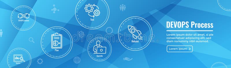 DevOps Icon Set - Dev Ops Web Header Banner Stock Vector - Illustration ...