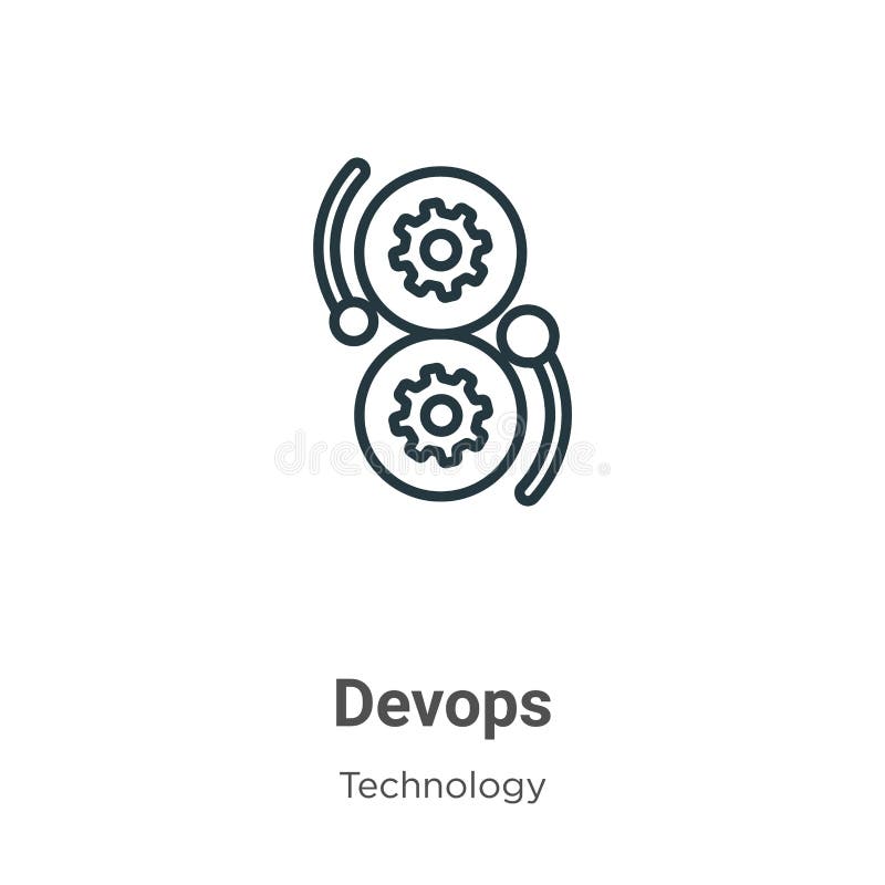 Devops Outline Vector Icon. Thin Line Black Devops Icon, Flat Vector ...