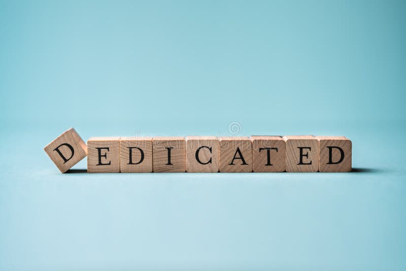 Devoted Dedicated Word Message Stock Photo - Image of wood, security ...