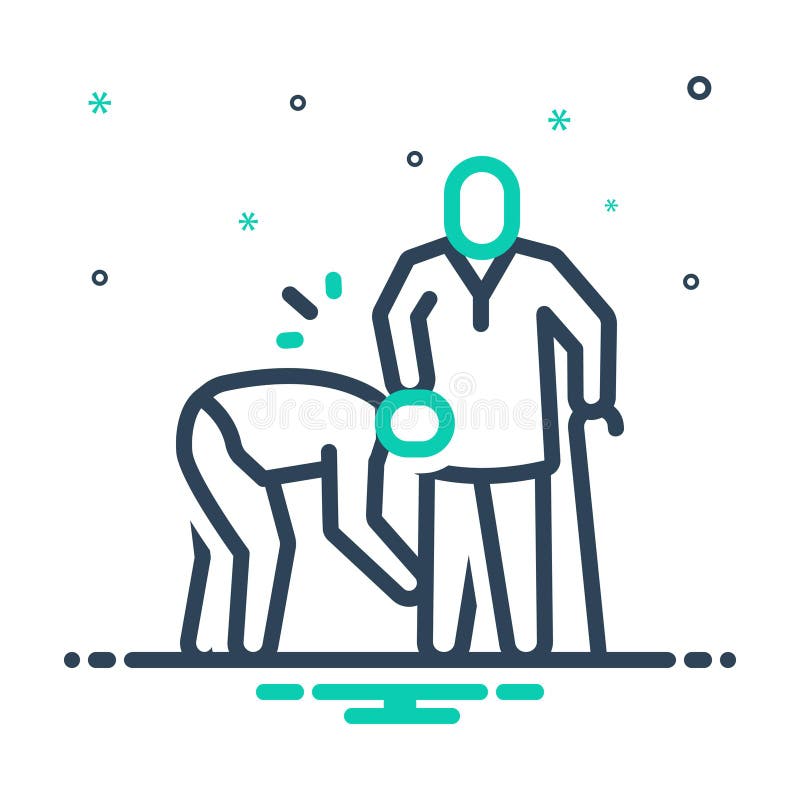 Mix Icon for Devoted, Loyal and Feet Stock Vector - Illustration of ...