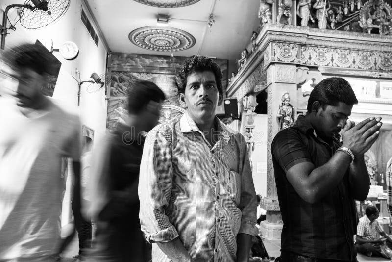 Devotee in Hindu temple editorial photography. Image of cultural - 85879352