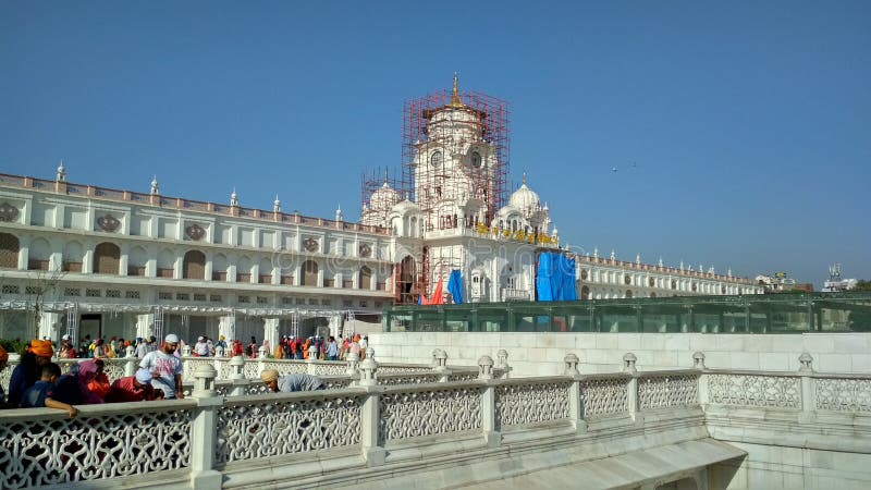 Devotees Walking Around the White Clock Tower Building Editorial Image ...