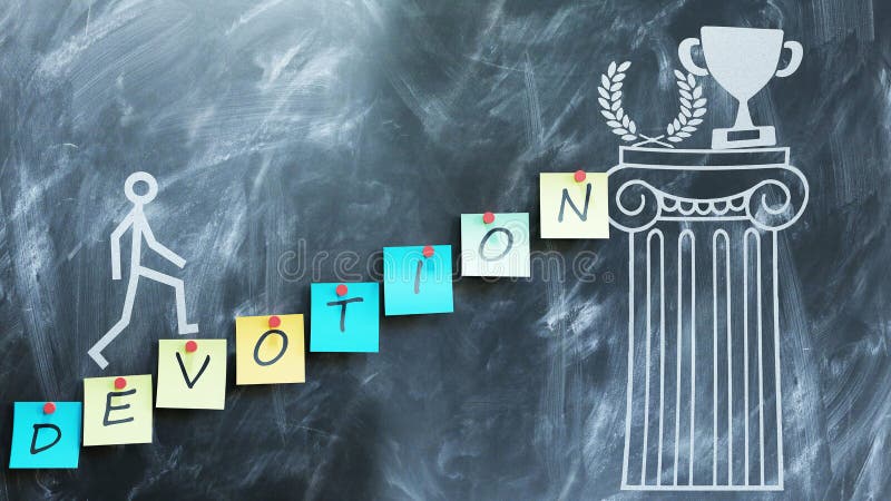 Devotion Make Steps To Success Stock Illustration - Illustration of ...