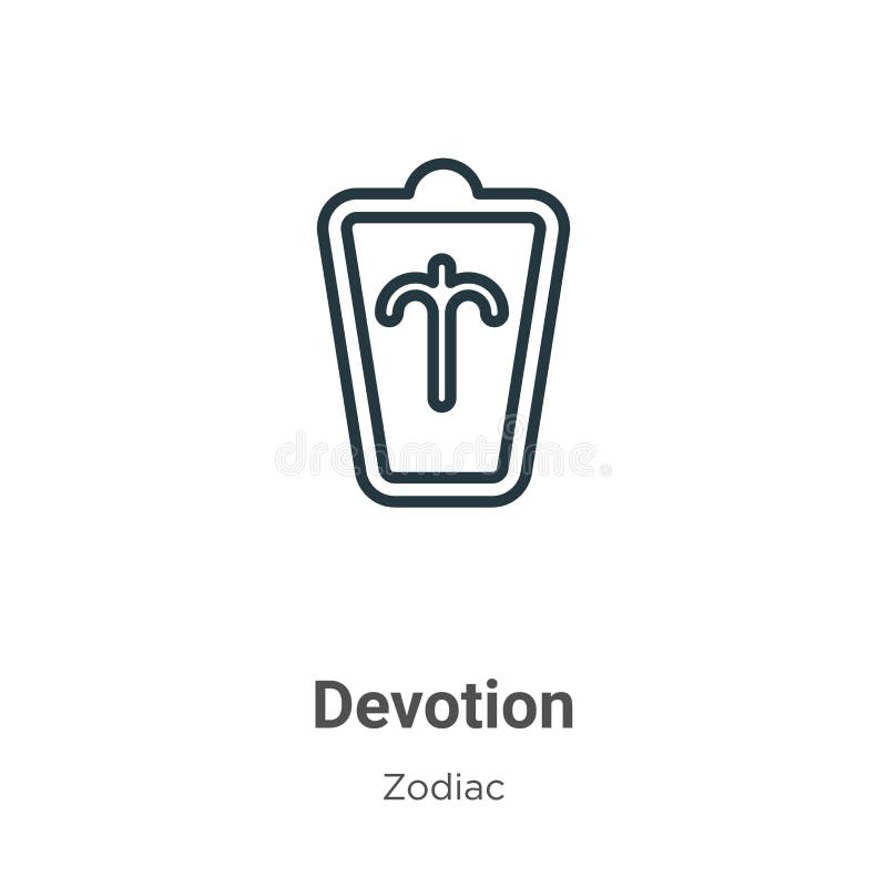 Outline Devotion Vector Icon. Isolated Black Simple Line Element ...