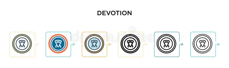 Outline Devotion Vector Icon. Isolated Black Simple Line Element ...