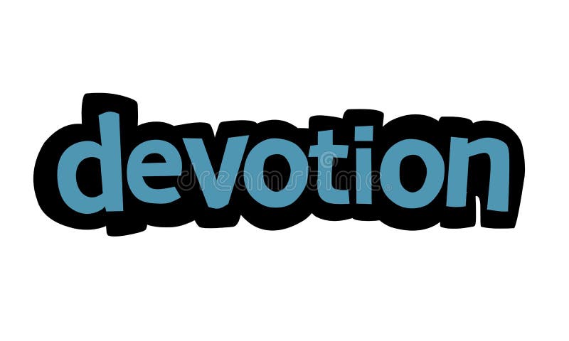 DEVOTION Background Writing Vector Design Stock Vector - Illustration ...