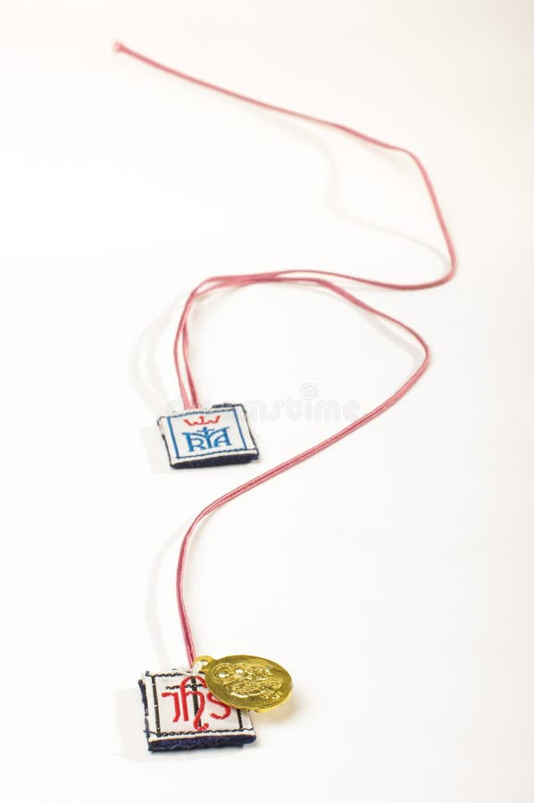 Scapular Religion Symbol Islated Stock Image - Image of protection ...
