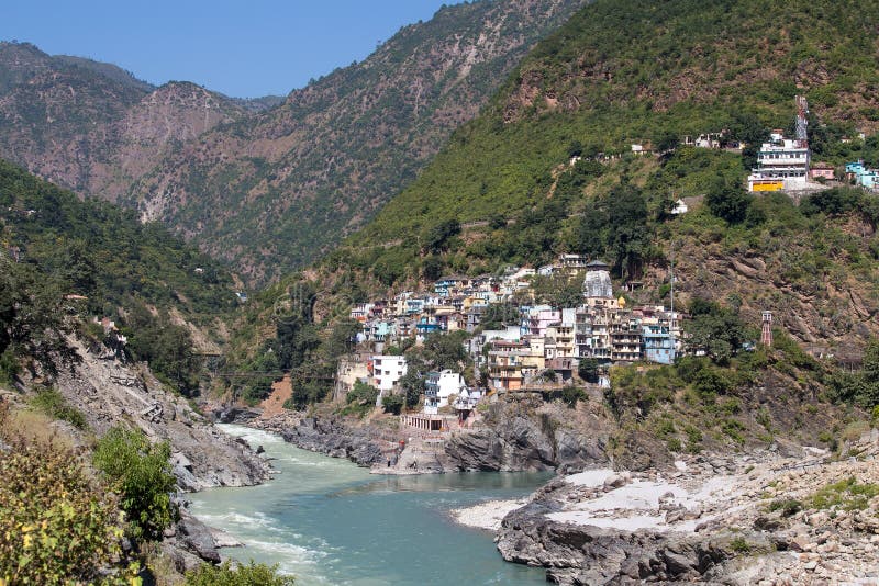 Devprayag, Uttarakhand, India. Stock Image - Image of history, ganges ...