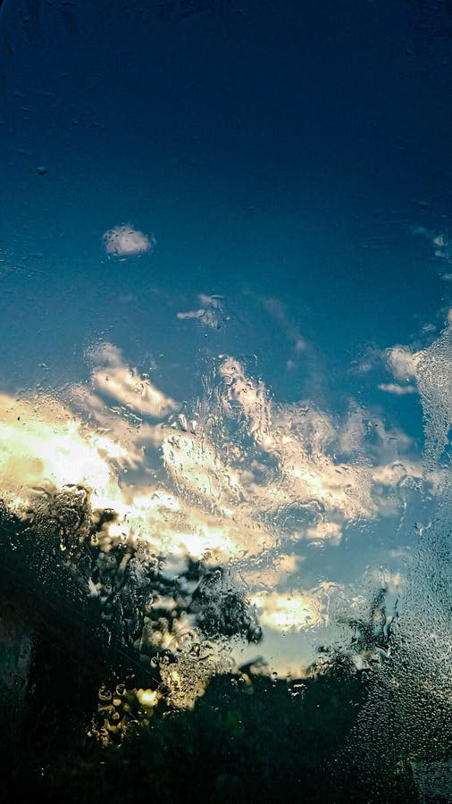 Dew on glass stock image. Image of last, light, wave - 210284471