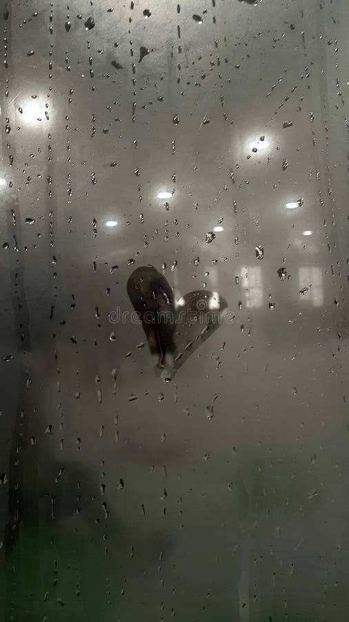 Dew on the Glass Forming a Heart Symbol Stock Photo - Image of ...