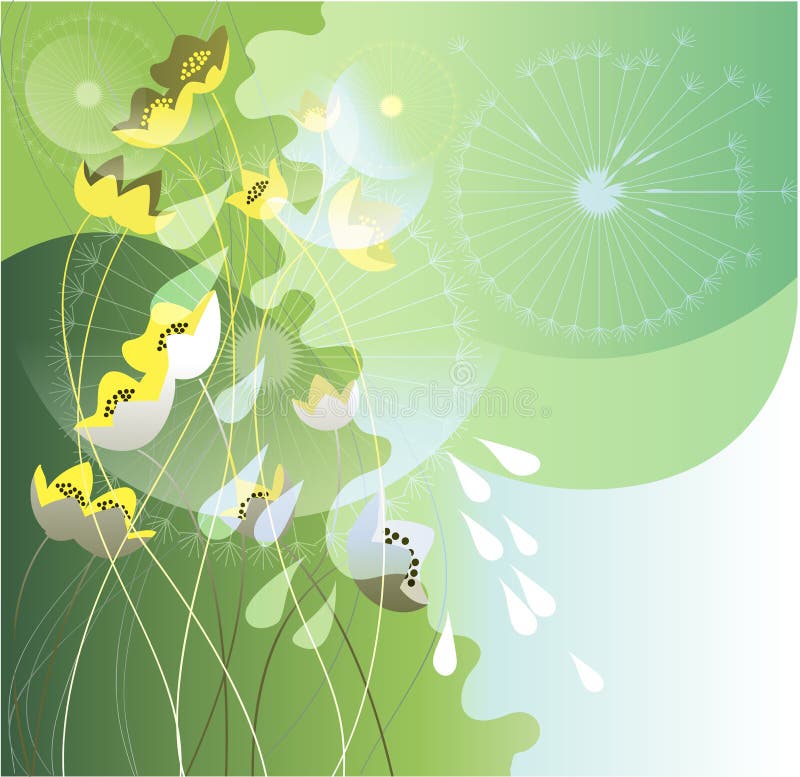 Dew on a summer meadow stock illustration. Illustration of drop - 25230731